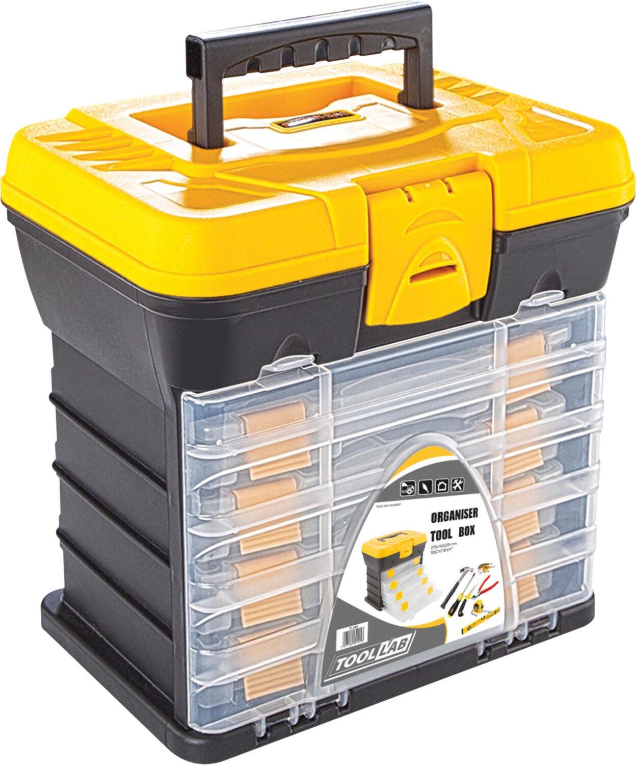 Tool-Lab 4 Draw Organiser & Mobile Toolbox for Small Items Storage ...