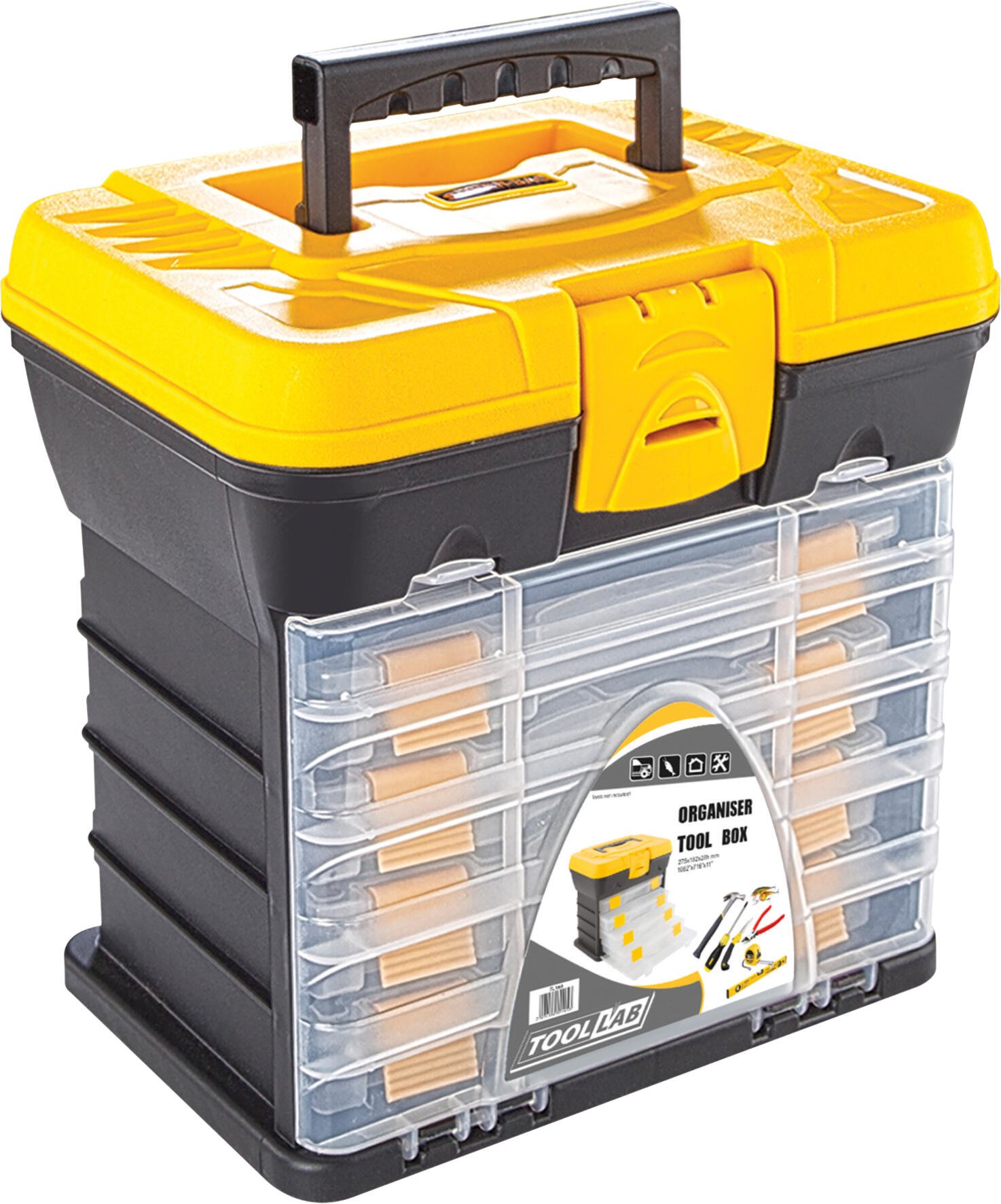 Tool-Lab 4 Draw Organiser & Mobile Toolbox for Small Items Storage ...
