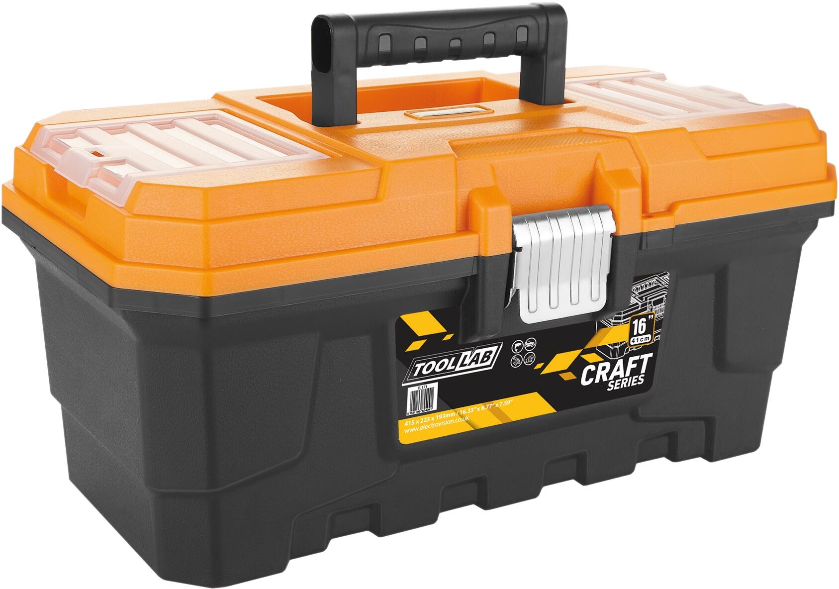 Pro Master 16" Tool Box with Metal Catches for Professionals - Office ...