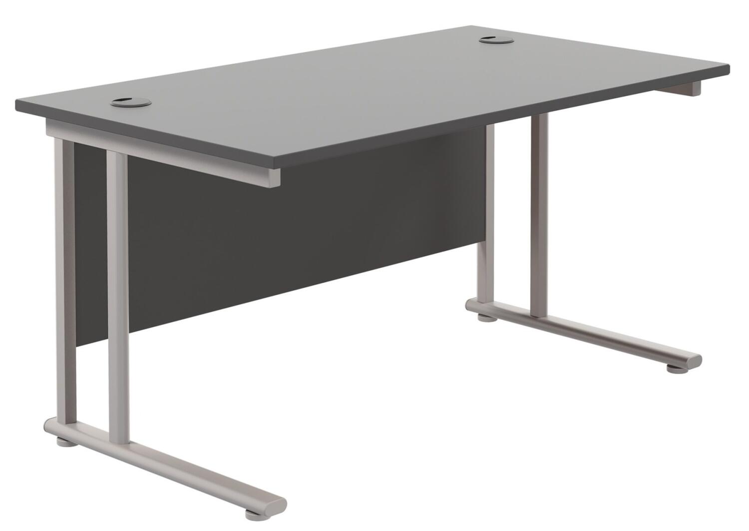 TC Twin Upright Desk with Cantilever Legs - Ideal for Workplaces ...