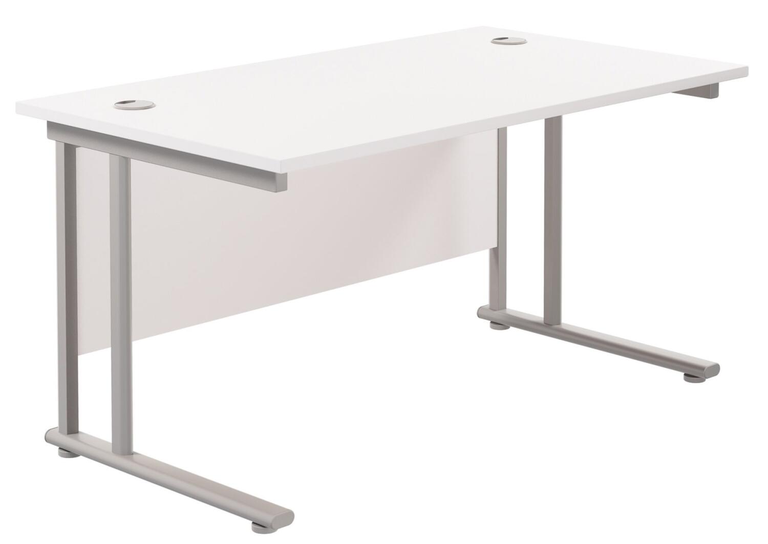 TC Twin Upright Desk with Cantilever Legs - Ideal for Workplaces ...