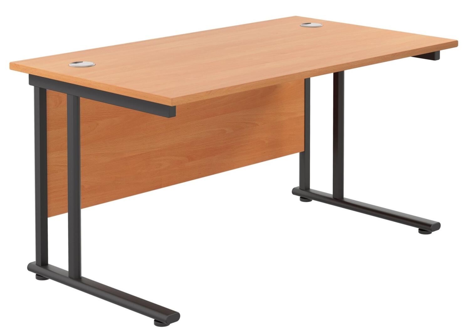 TC Twin Upright Desk with Cantilever Legs - Ideal for Workplaces ...