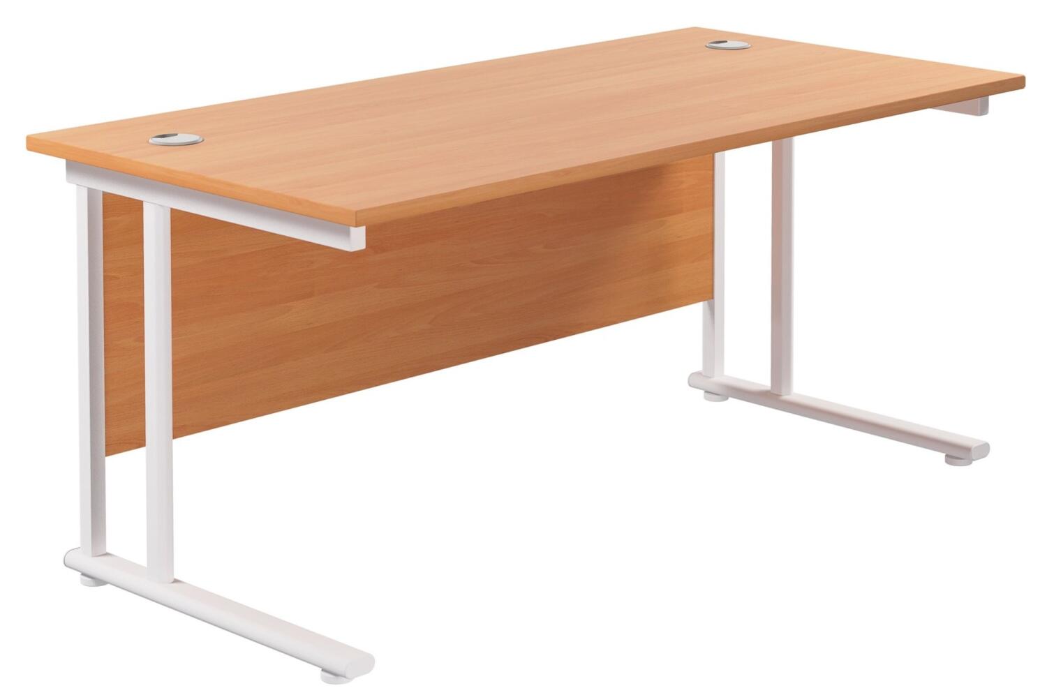 TC Twin Upright Rectangular Desk with Twin Cantilever Legs - Office ...