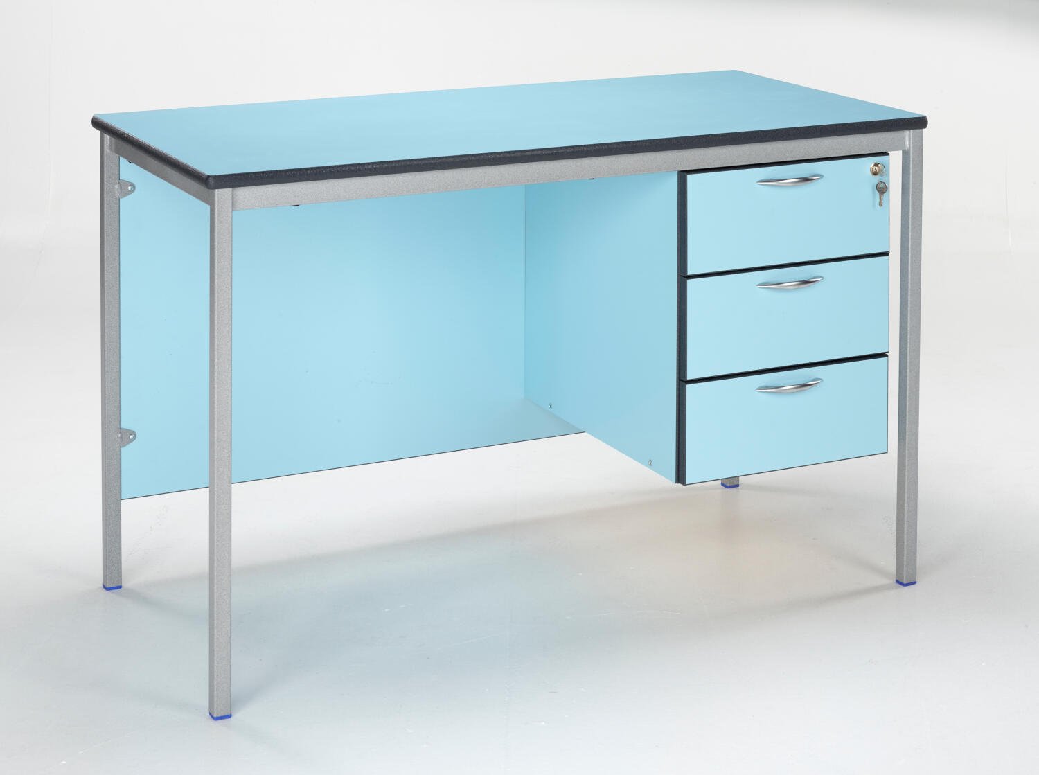 Metalliform 3 Drawer Teachers Desk with Fully Welded Frame - Office ...