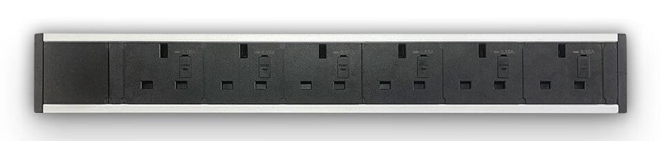 Metalicon Powerlink Underdesk Power Module with 6 Power Sockets ...