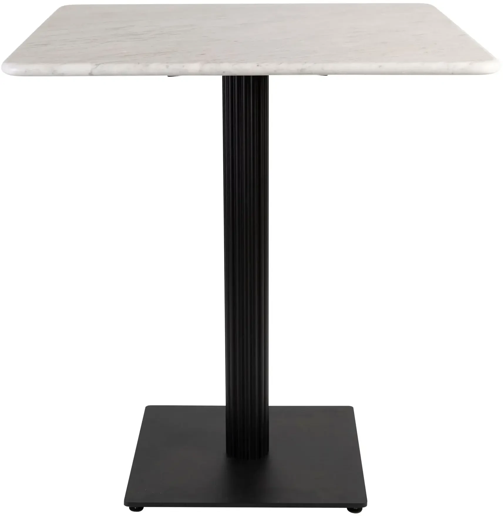 Zap Boston Fluted Solid Carrara Marble Square Dining Table - 700mm ...