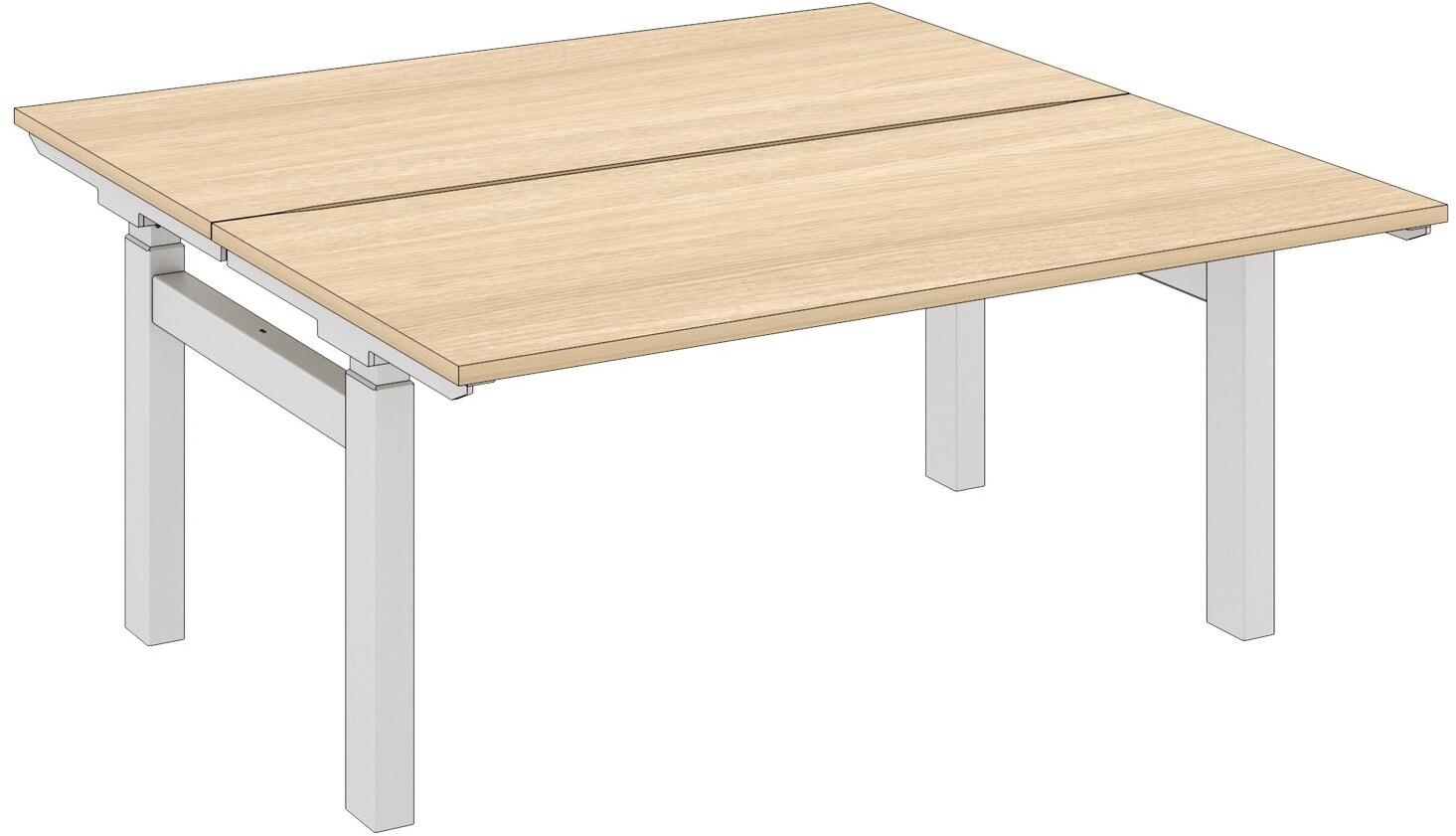 Elite Progress Fixed Height Double Bench Desk 1400 x 1600mm - Office ...