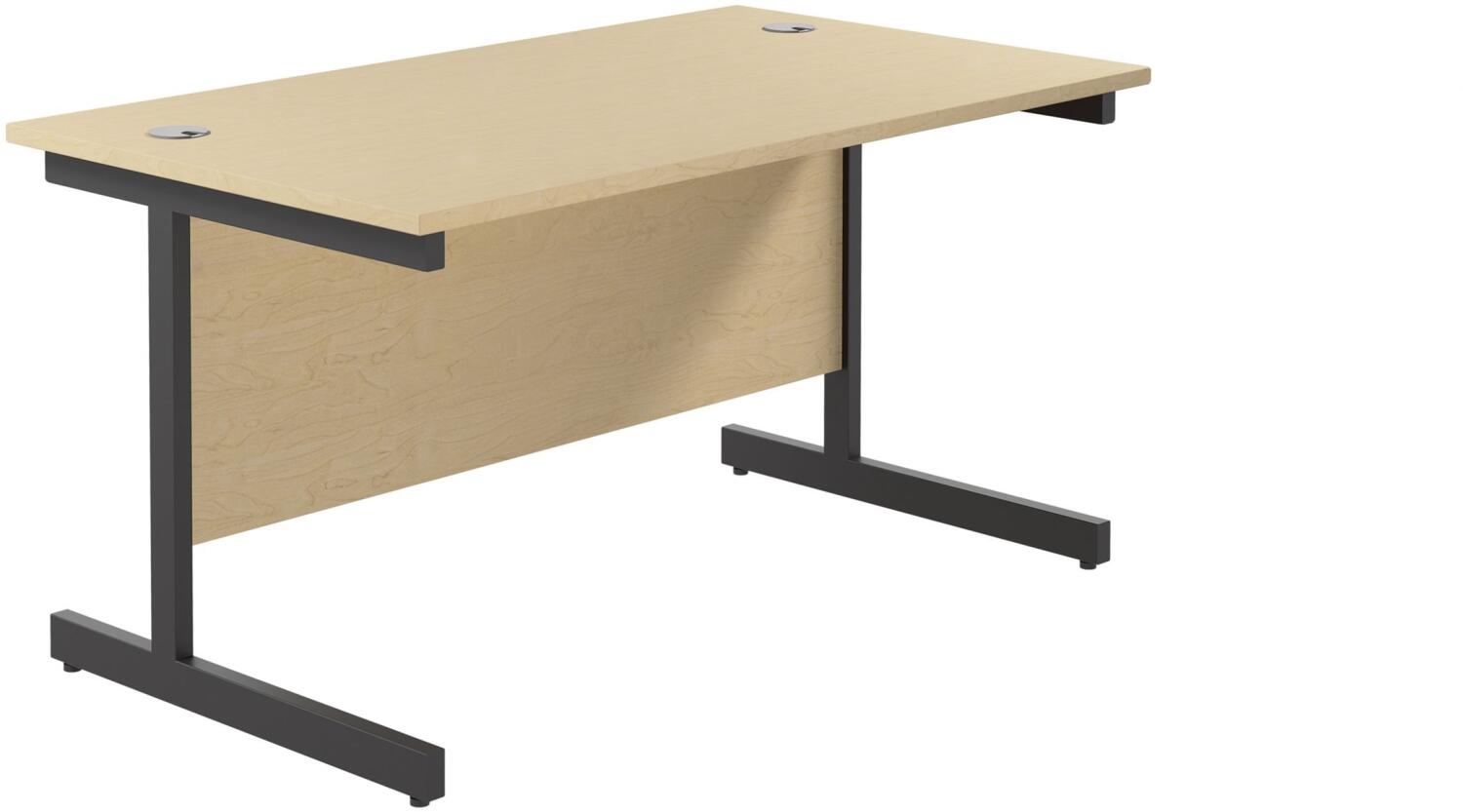TC Single Upright Rectangular Desk with Cantilever Legs - 1200x800mm ...