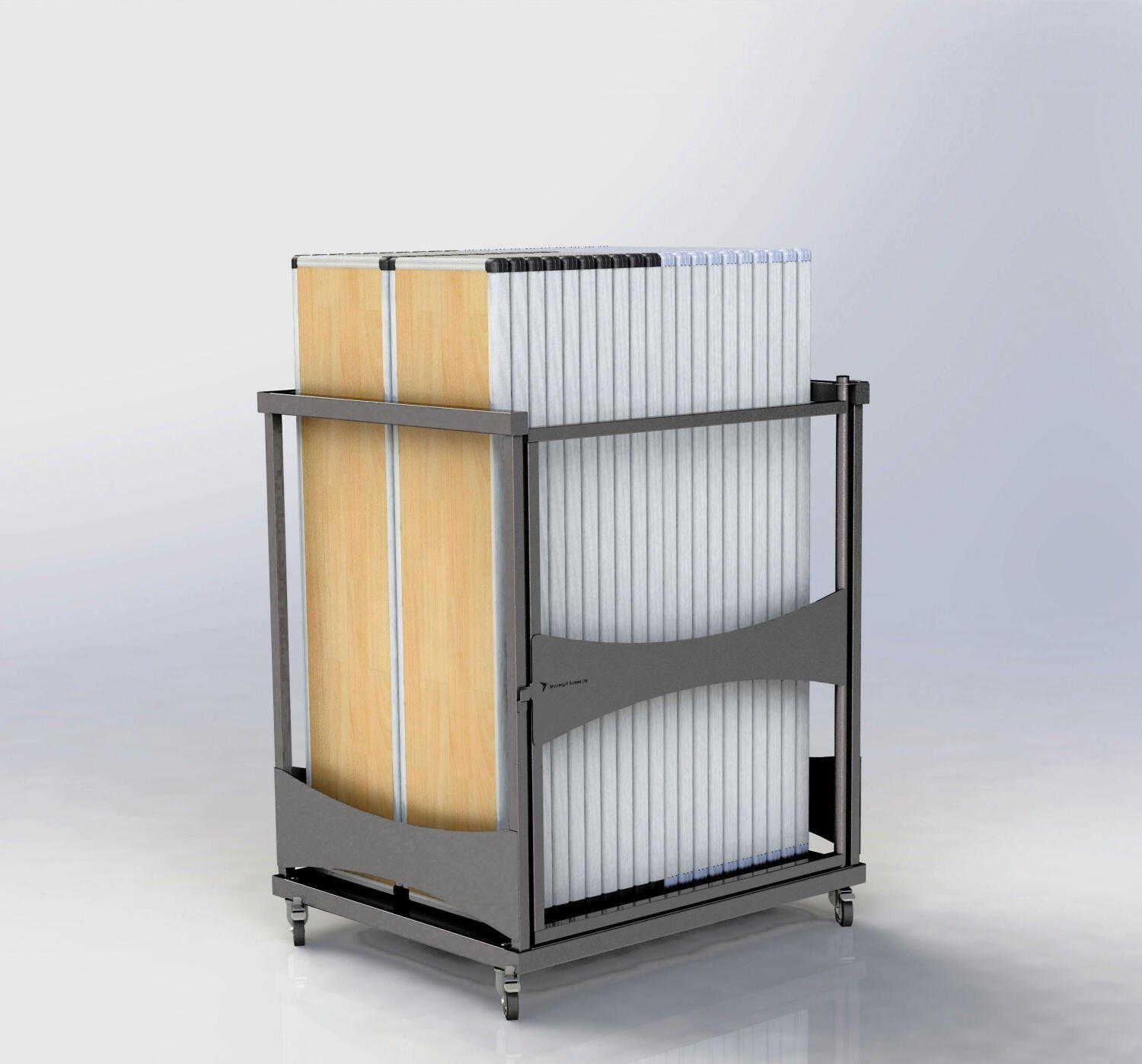 Spaceright Fast Fold Table & Bench Trolley - Holds up to 20 Tables - Office Furniture Direct