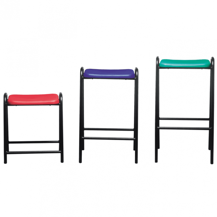 Hille Flat Top Stacking Stool - Fire Retardant, UK Made, 10 Year ...