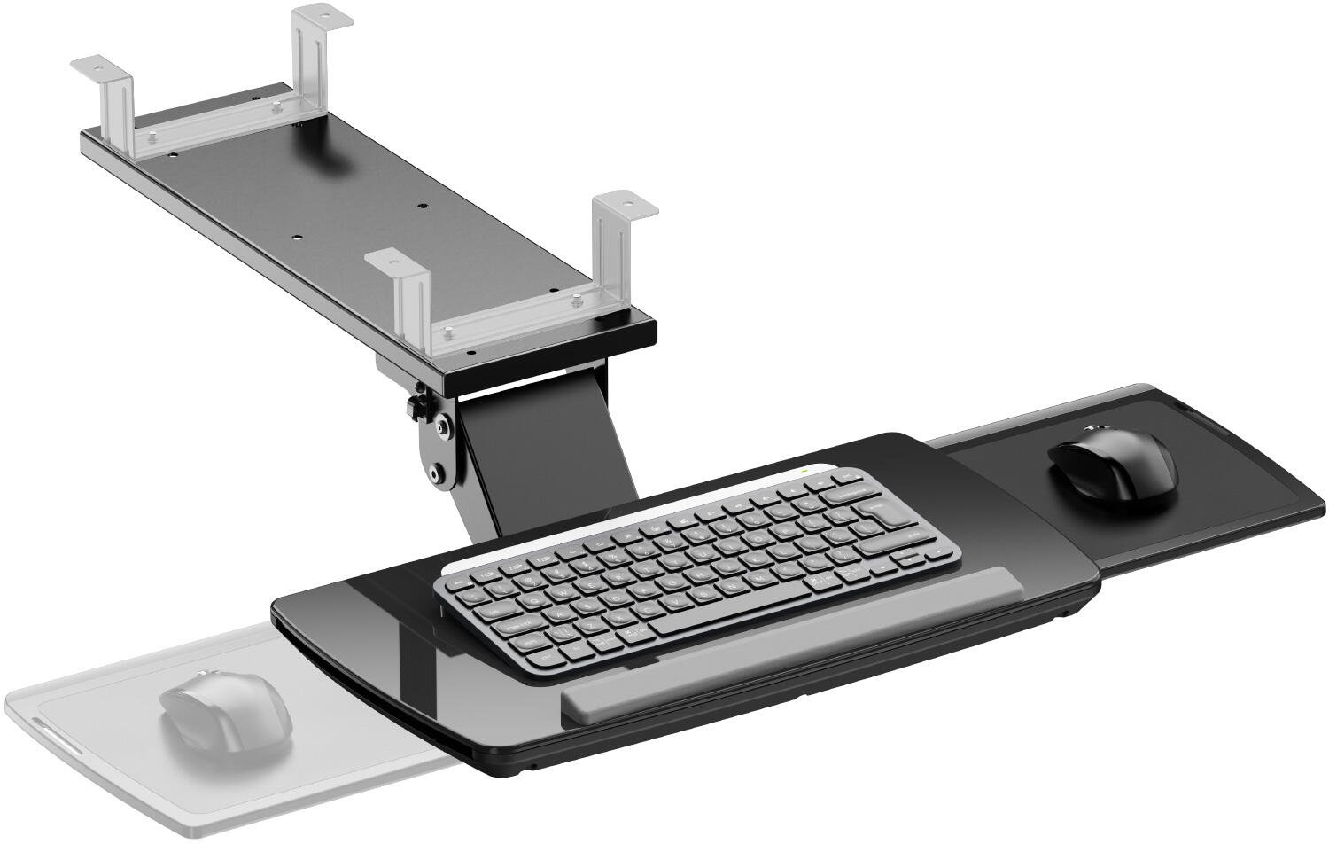 Emantis Glider Ergonomic Keyboard Tray Tilt, Swivel, Slide, with ...