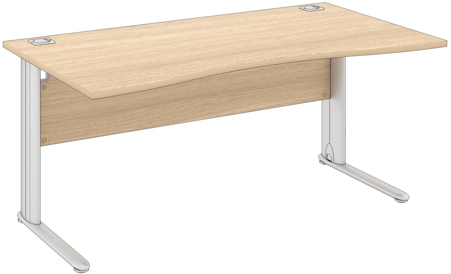 Elite Optima Plus Single Wave Desk - Modern Office Furniture - Office ...