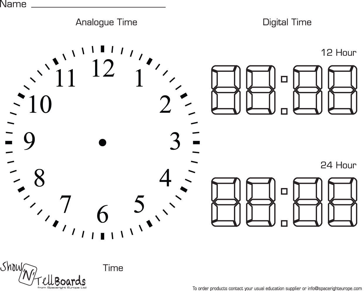 Spaceright A4 Show N Tell Boards Time 100 Pack - Durable Lapboards ...