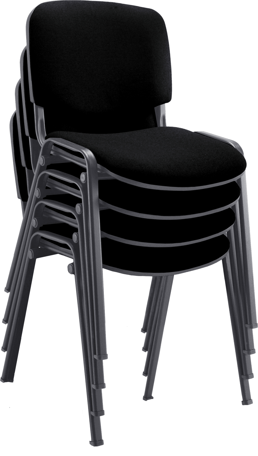 Box of Four Dams Taurus Black Frame Stacking Chairs - Office Furniture ...