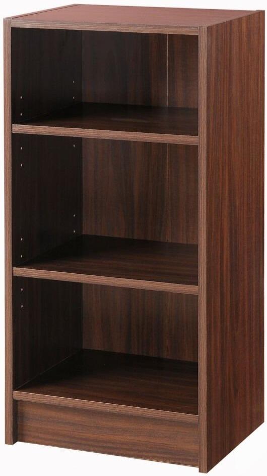 Essentials Small Narrow Bookcase - Walnut with Adjustable Shelves ...