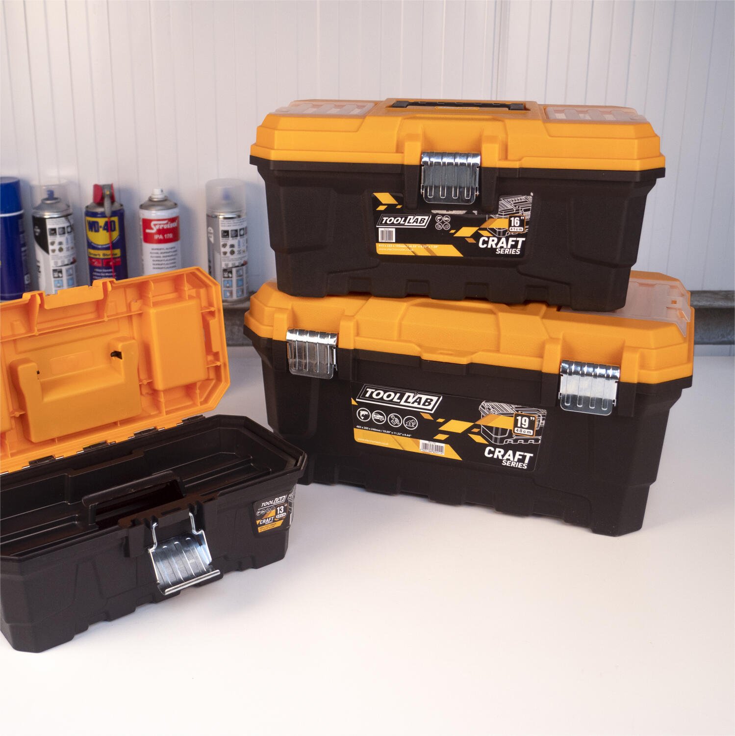 Pro Master 16" Tool Box with Metal Catches for Professionals - Office ...