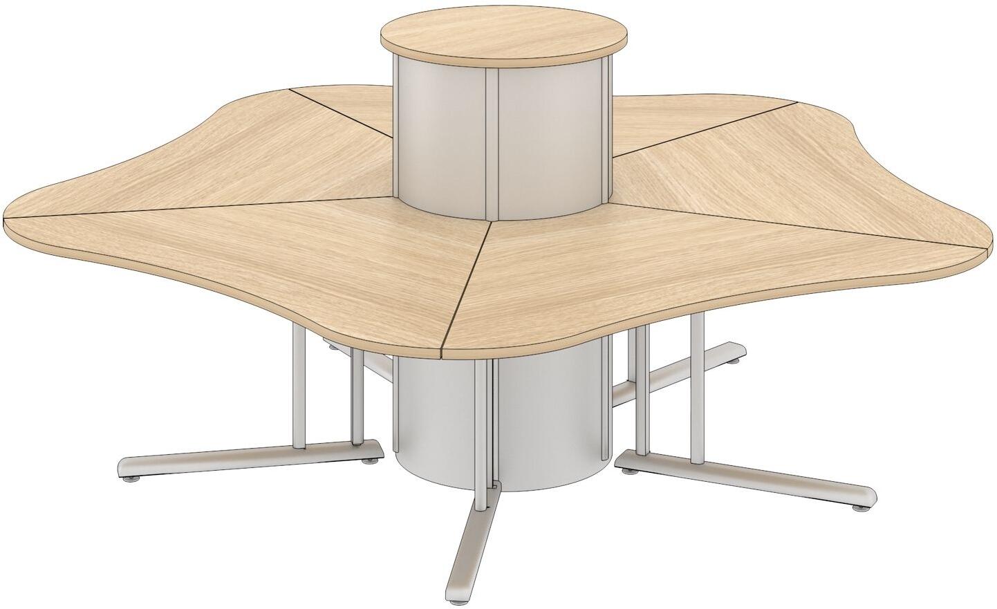 Elite 5 Person Call Centre Desk with Adjustable Feet & Cable Hub ...