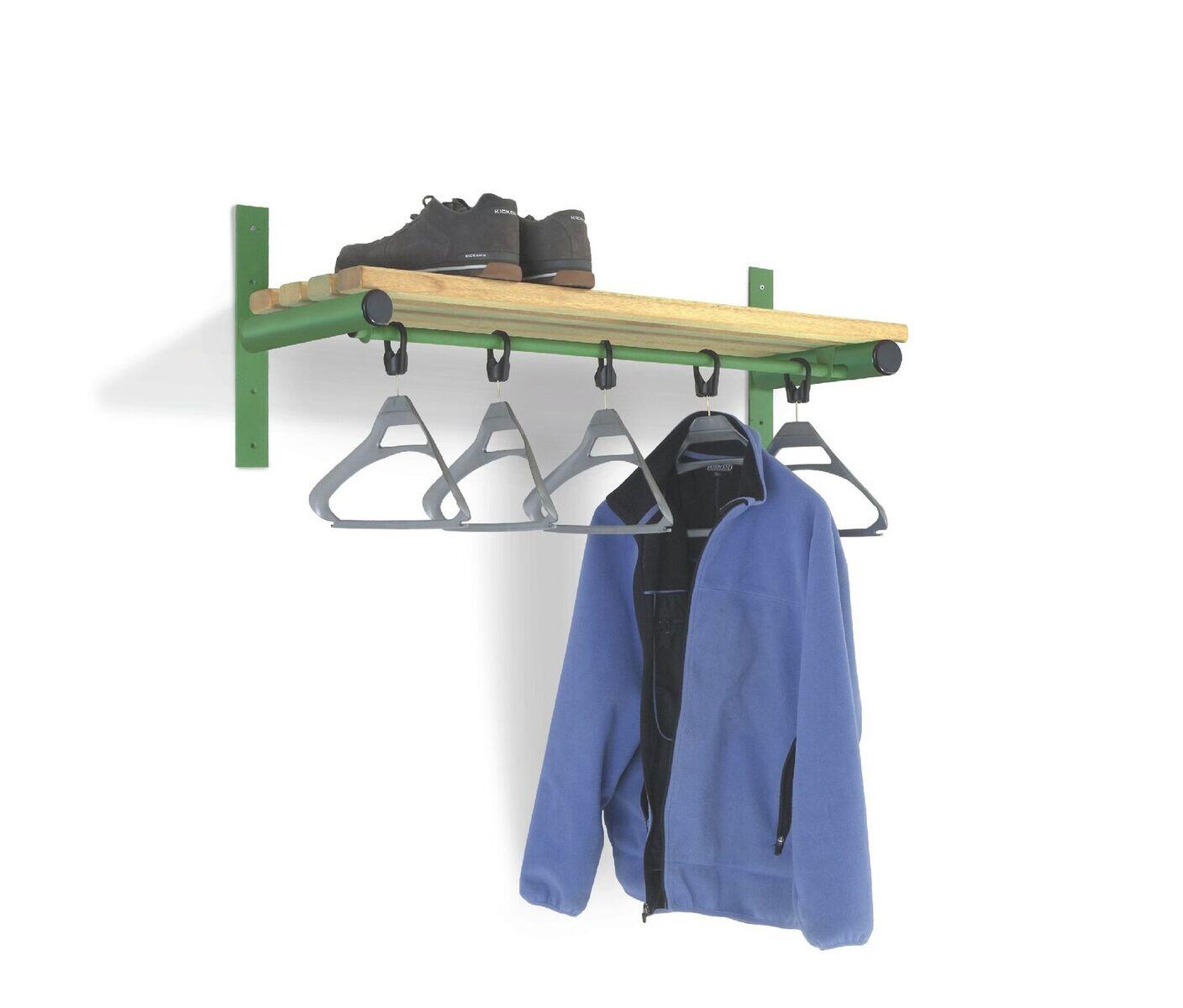 Probe Cloakroom Wall Mounted Shelf & Rail - Easy Install Units - Office ...